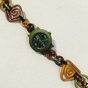 Hand Crafted | Accessories | Forest Green Watch Round Faced Handcrafted ...